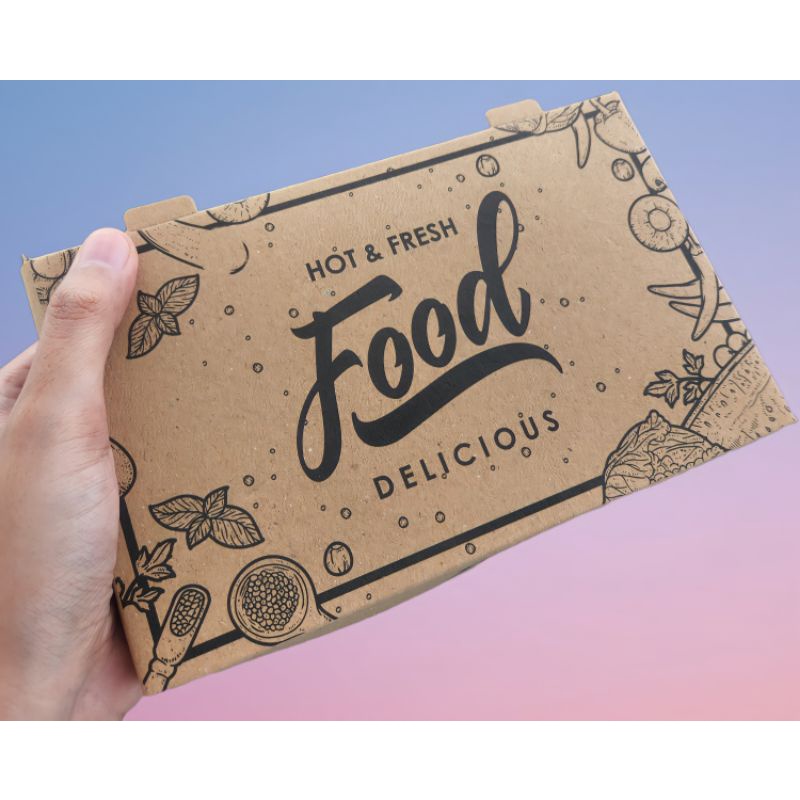 Jual Paper Lunch Box Size L / Kotak Nasi / Kertas Nasi | Shopee Indonesia