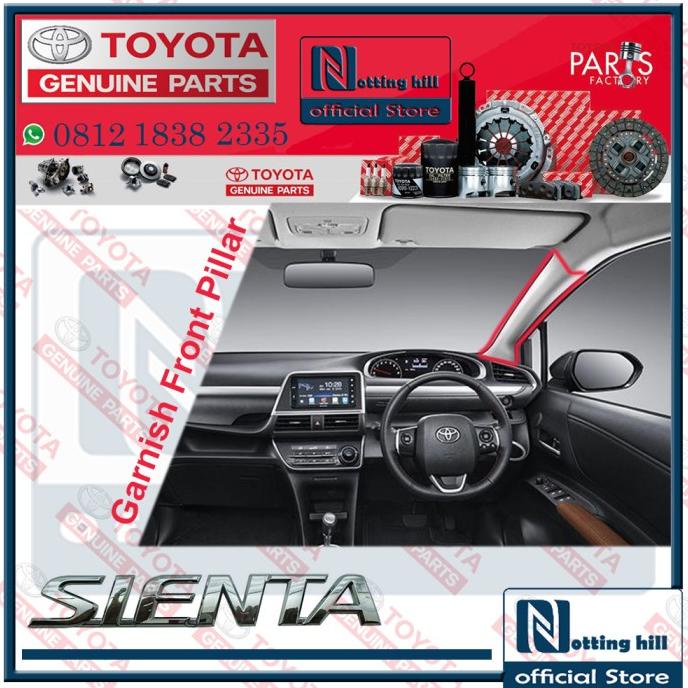 Jual Cover Tiang Kaca Depan / Garnish Front Pilar Toyota Sienta ...