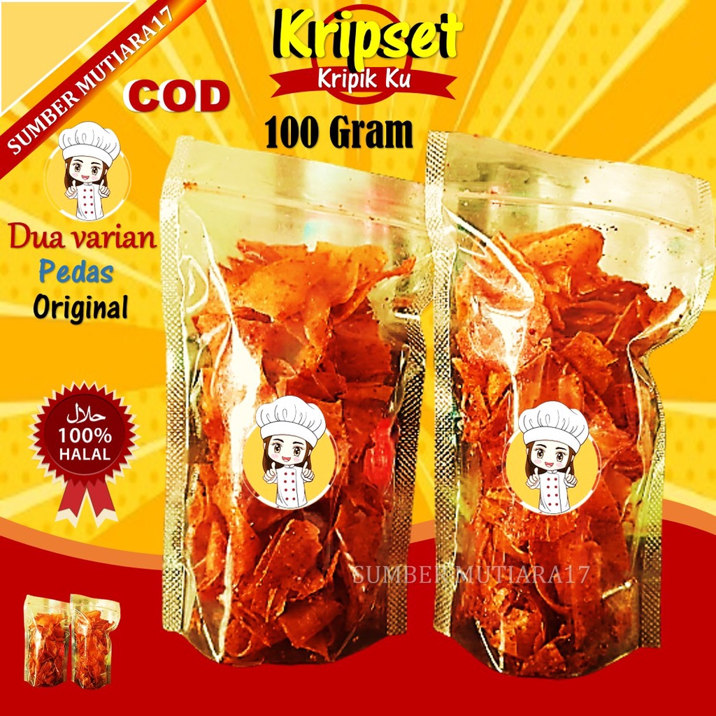 Jual Kripset Keripik Singkong Kripik Pedas Sukabumi 100 Gram Cemilan ...
