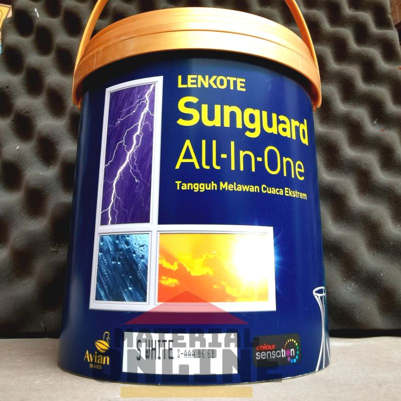 Jual CAT TEMBOK EXTERIOR PREMIUM LENKOTE SUNGUARD ALL IN ONE GALON 2.5 ...