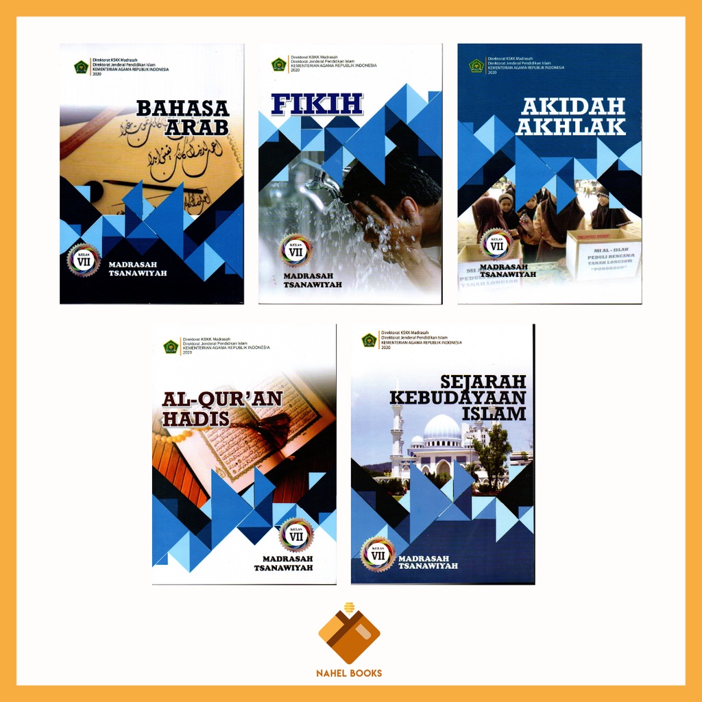 Jual BUKU PAKET MTS SMP KELAS 7/VII KEMENAG (AL-QURAN HADIST, AKIDAH AKHLAK, BAHASA ARAB, FIKIH ...