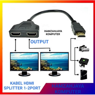 Jual Kabel HDMI Cabang /HDMI Splitter /HDMI Pararel 2Port (1in 2 out) 1 ...