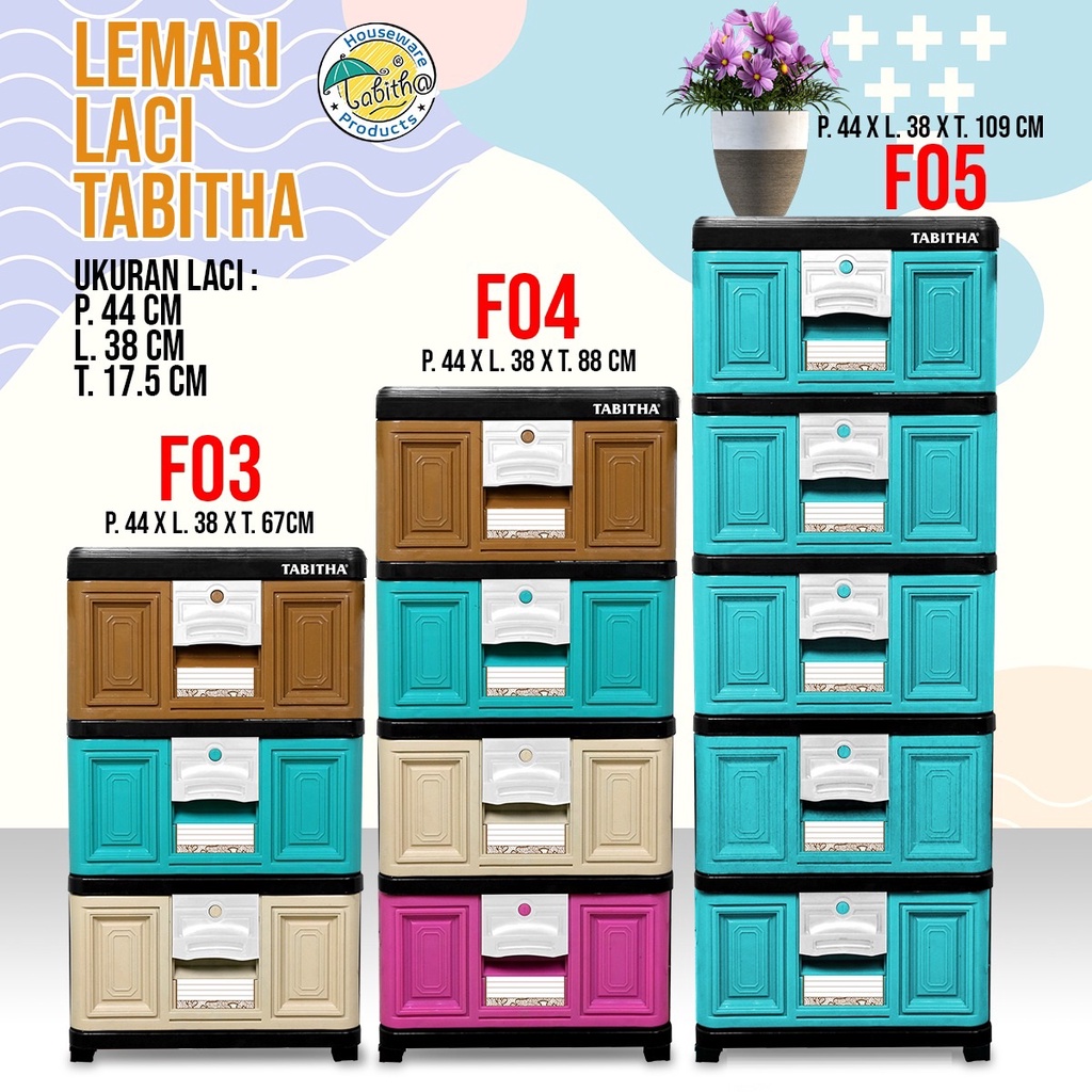 Jual Tabitha Lemari Laci Pakaian Plastik Serbaguna / MultiPurpose ...
