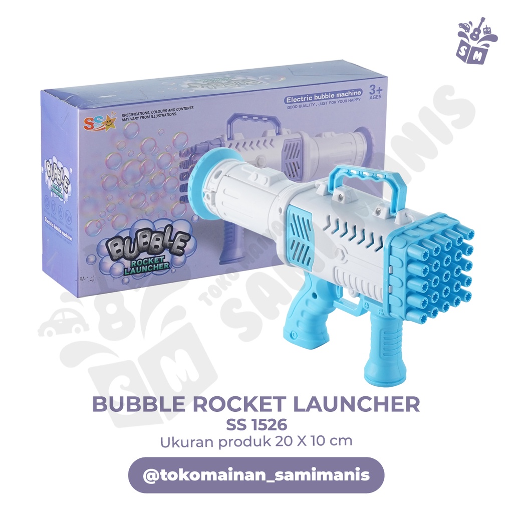 Jual Mainan Tembak Gelembung Elektrik 25 Mata/ Mainan Bubble Gun 25 ...
