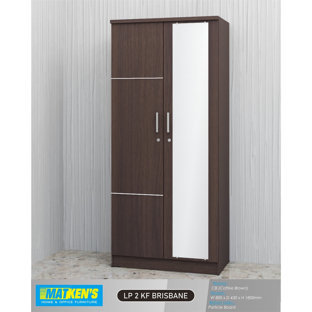 Jual Trenz Furniture - Lemari Pakaian 2 Pintu Lemari Wardrobe Kaca Full ...