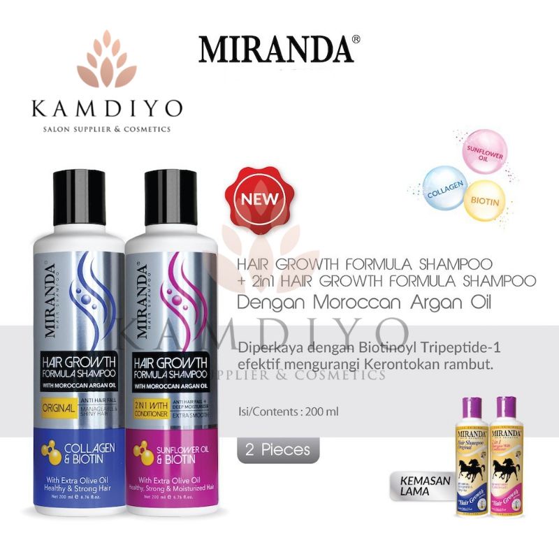 Jual Miranda Hair Growth Biotin Shampoo - 200ml | Shopee Indonesia