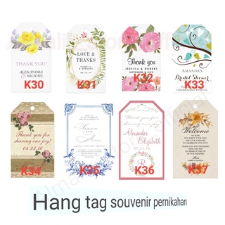 Jual Hang tag souvenir pernikahan custom label acara kartu undangan ...