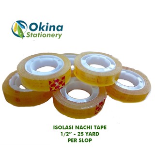 Jual ISOLATIF / ISOLASI BENING NACHI 1/2" - 25 YARD KECIL / SLOP 12 PCS ...