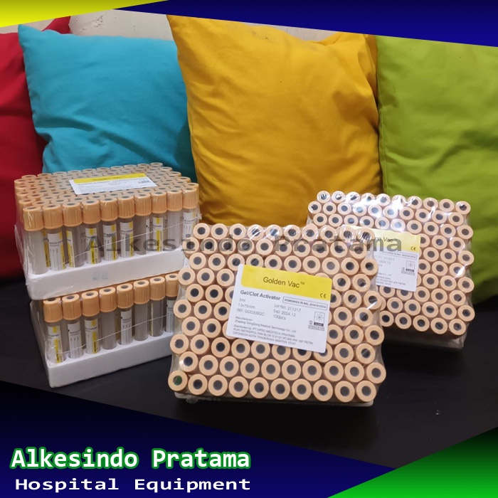 Jual Tabung Vacutainer SST 3ml Merk GV Isi 100| Clot Activator + Gel ...