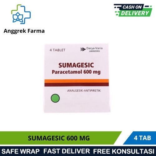 Jual SUMAGESIC 600 MG/OBAT SAKIT KEPALA/PUSING/PENURUN DEMAM/PANAS/4 ...