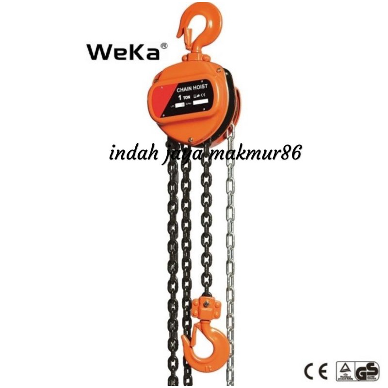 Jual chain block 2 ton x 15 meter cen blok hois katrol kerekan rantai ...