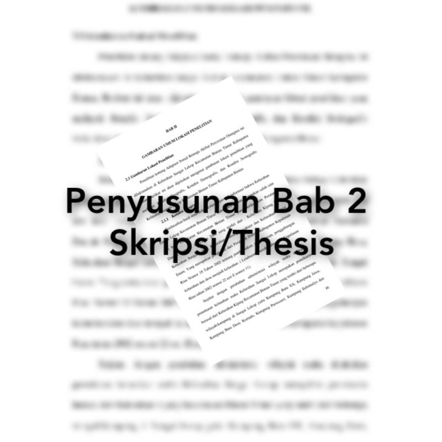 Jual Penyusunan Bab 2 Skripsi Atau Thesis Shopee Indonesia