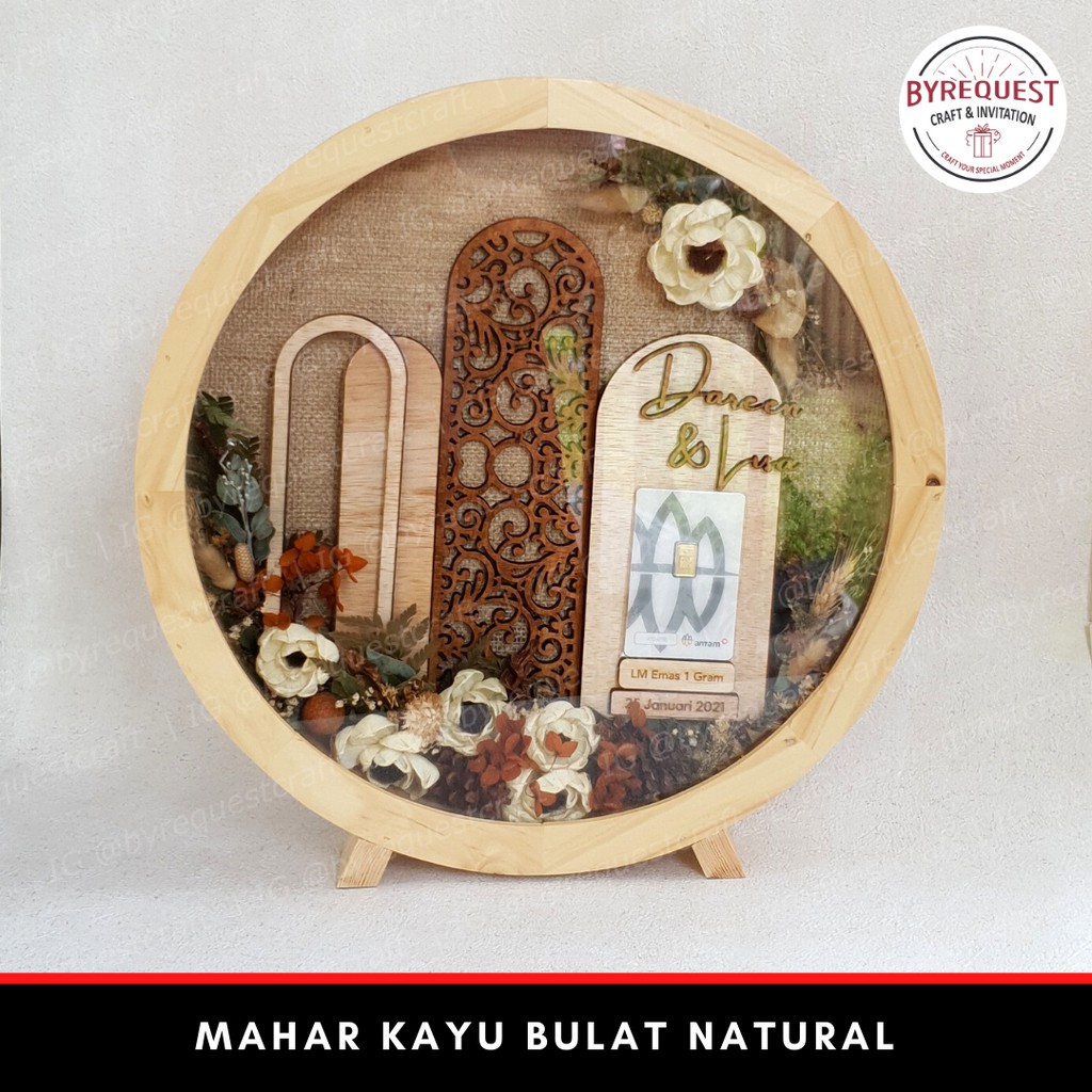 Jual Mahar Kayu Bulat Natural - Byrequestcraft | Shopee Indonesia