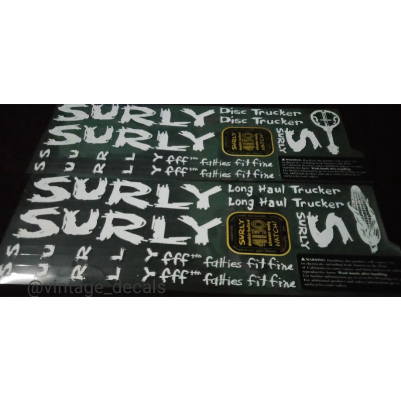 Jual sticker sepeda SURLY crosscheck, disc trucker, long haul trucker ...