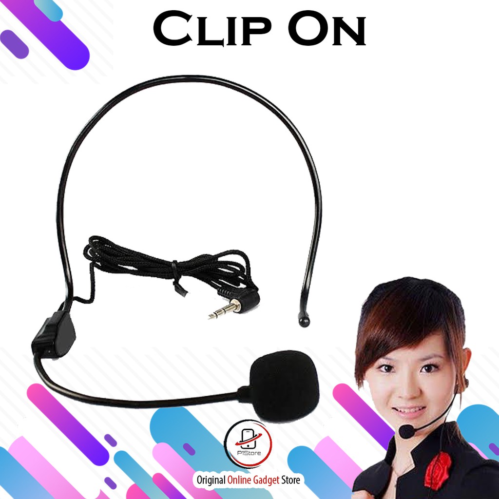 Jual Clip On Mic Microphone 3.5mm Mikrophone Klip model bando Smule ...