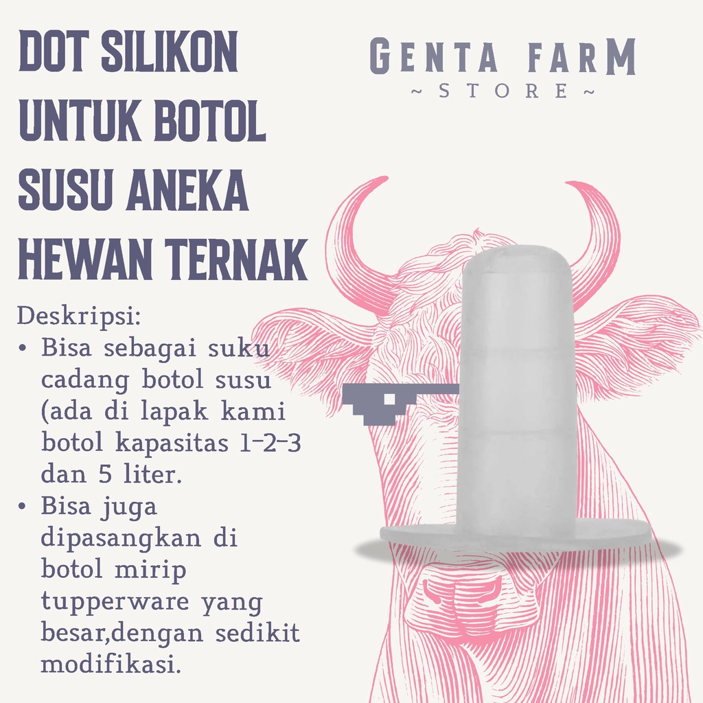 Jual Dot Pedet Anak Sapi Kerbau Kambing Kuda Dot Silikon Transparan ...