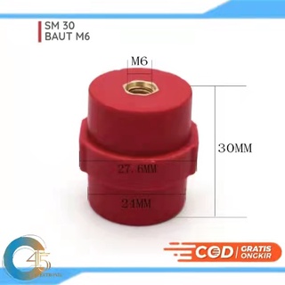 Jual Isolator Busbar SM 30-6 Merah | Shopee Indonesia