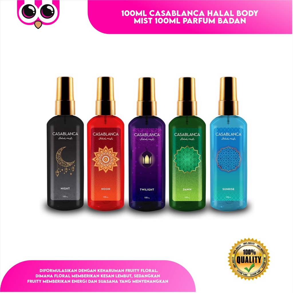 Jual 100ML CASABLANCA HALAL BODY MIST 100ML PARFUM BADAN | Shopee Indonesia