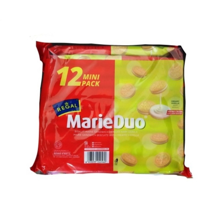 Jual Regal Biscuit Biskuit Marie Duo Vanilla Vanila Isi 12 Pcs Sachet ...