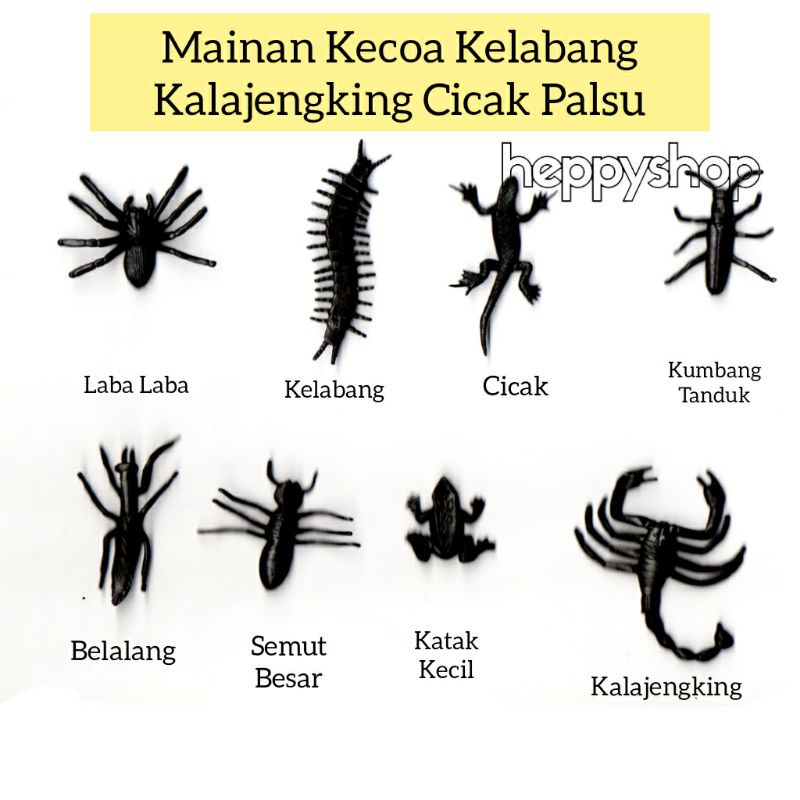 Jual Mainan Kecoa Kelabang Kalajengking Cicak Palsu | Shopee Indonesia
