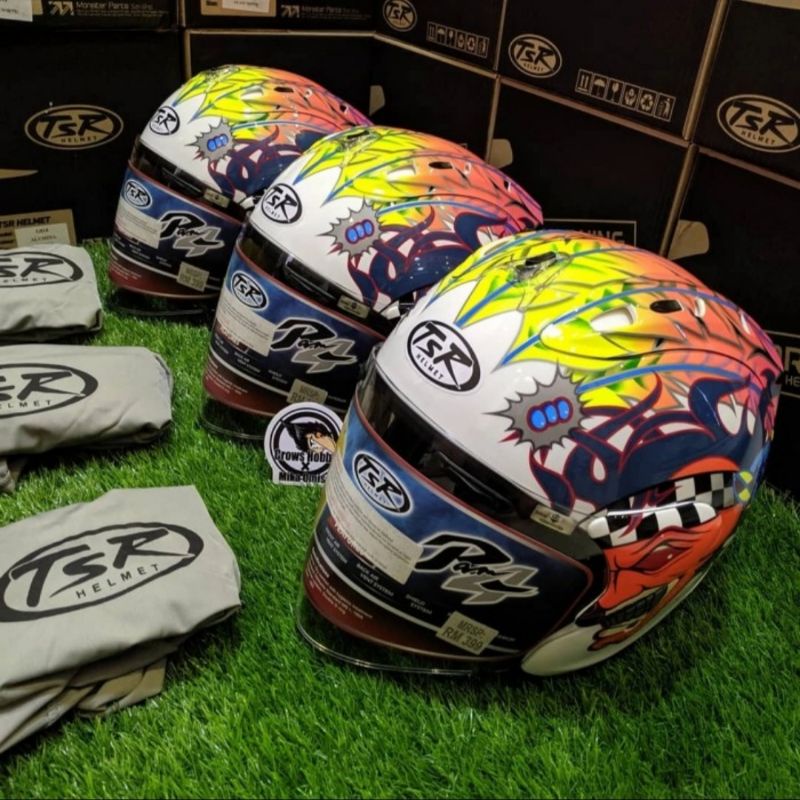 Jual Helm TSR Ram 4 Russel White | Shopee Indonesia