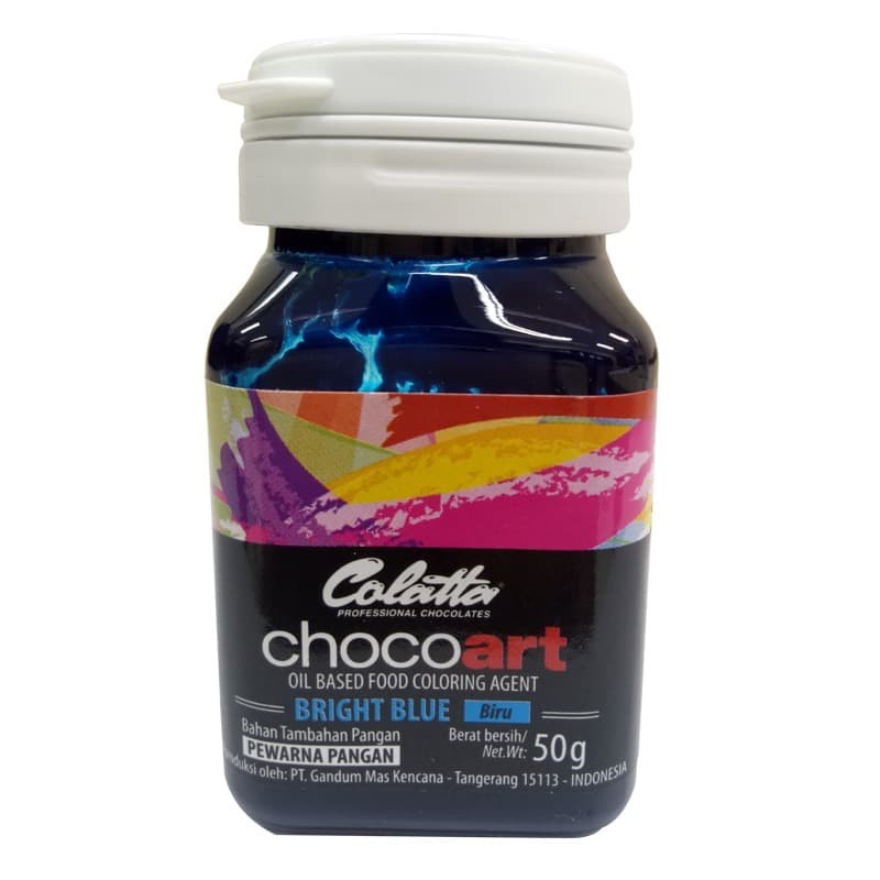 Jual COLATTA Choco Art Bright Blue 50 gram Pewarna Makanan | Shopee ...