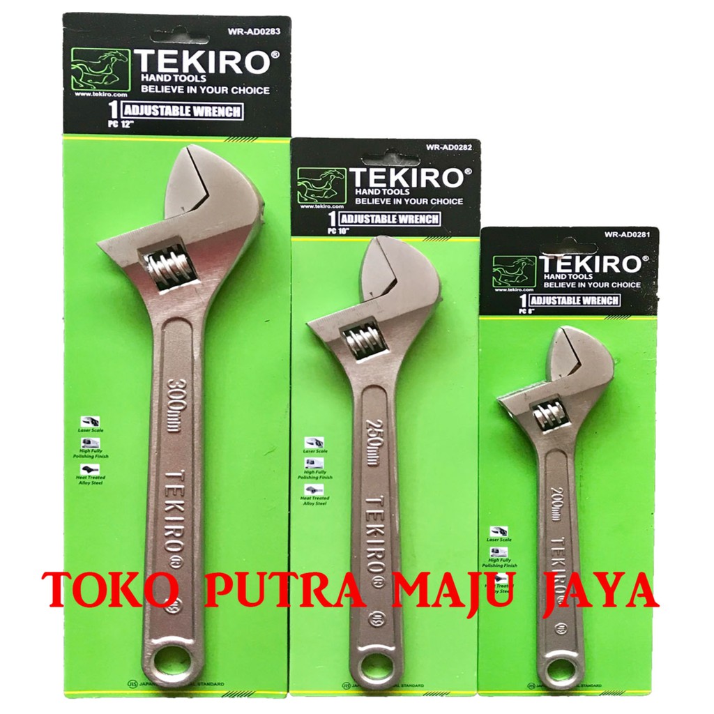 Jual Kunci Inggris TEKIRO 8" / ADJUSTABLE WRENCH TEKIRO / 8 INCHI ...
