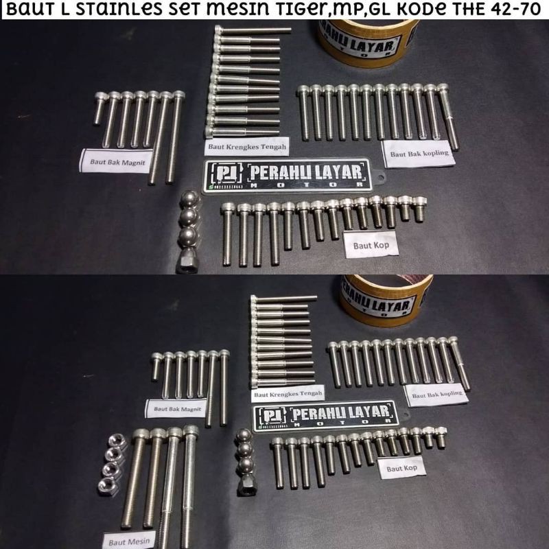 Jual Baut mesin tiger juga gl mp cb stainless stenlis stenlish kode THE ...