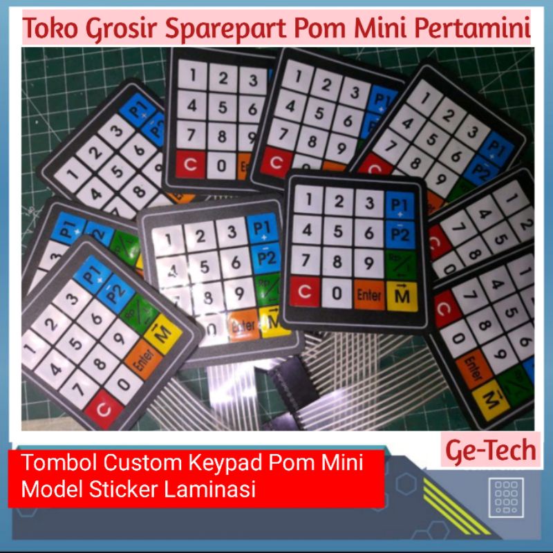 Jual Keypad Pom Mini Sticker Laminasi Tombol Custom | Shopee Indonesia