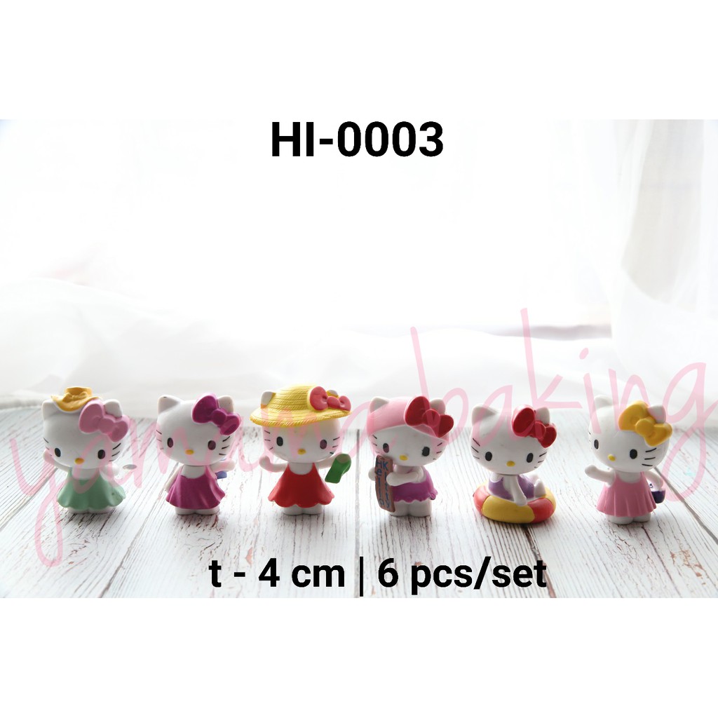 Jual HI-0003 Topper hiasan kue mainan karakter hello kitty pantai ...