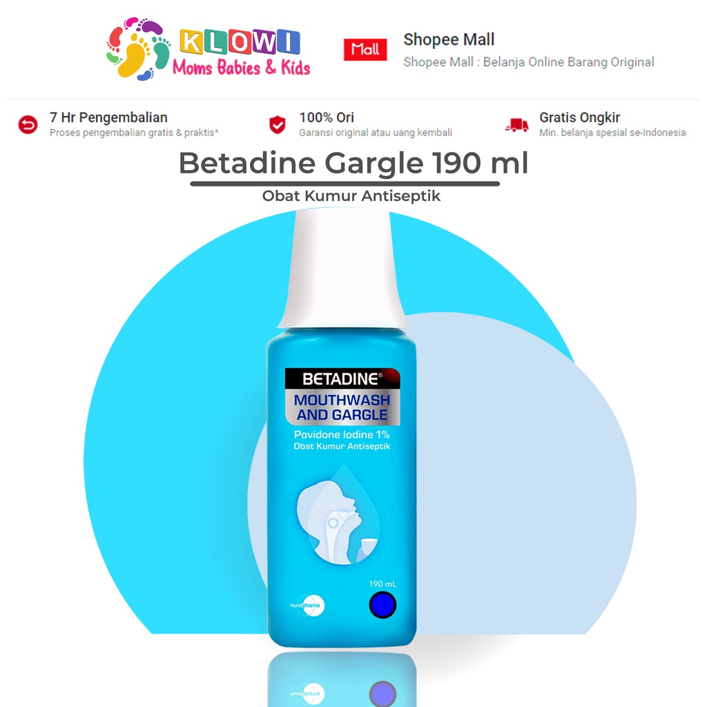 Jual Betadine Gargle Obat Kumur 190 ml Penghilang Bau Mulut | Shopee ...