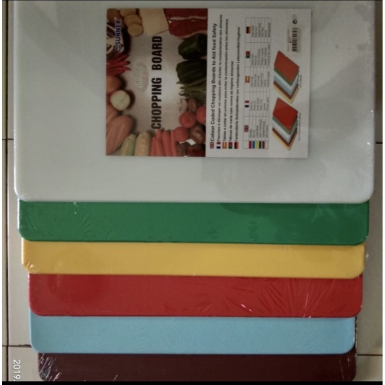 Jual Talenan plastik warna / chopping board warna Sunnex 46 x 31 x 1,2 ...