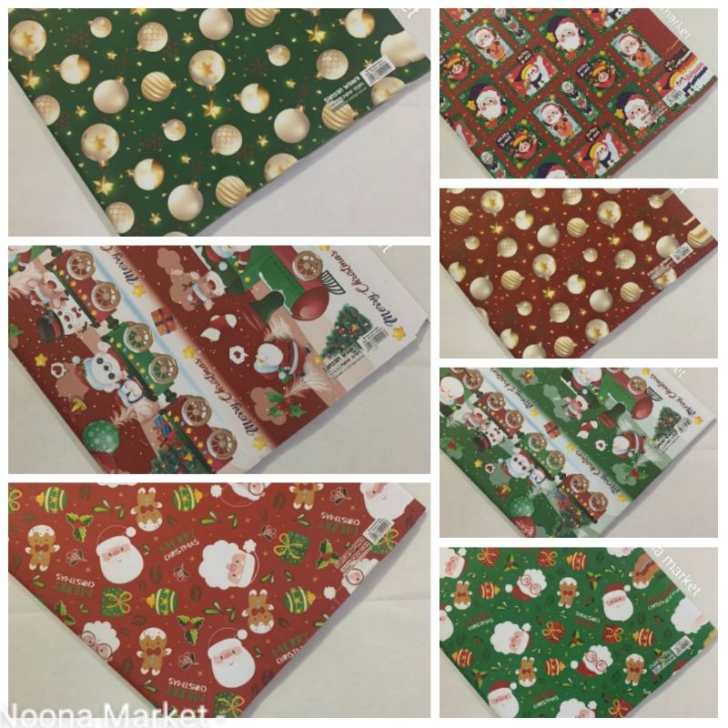 Jual Kertas Kado Natal Sanwa / Wrapping Paper Christmas | Shopee Indonesia