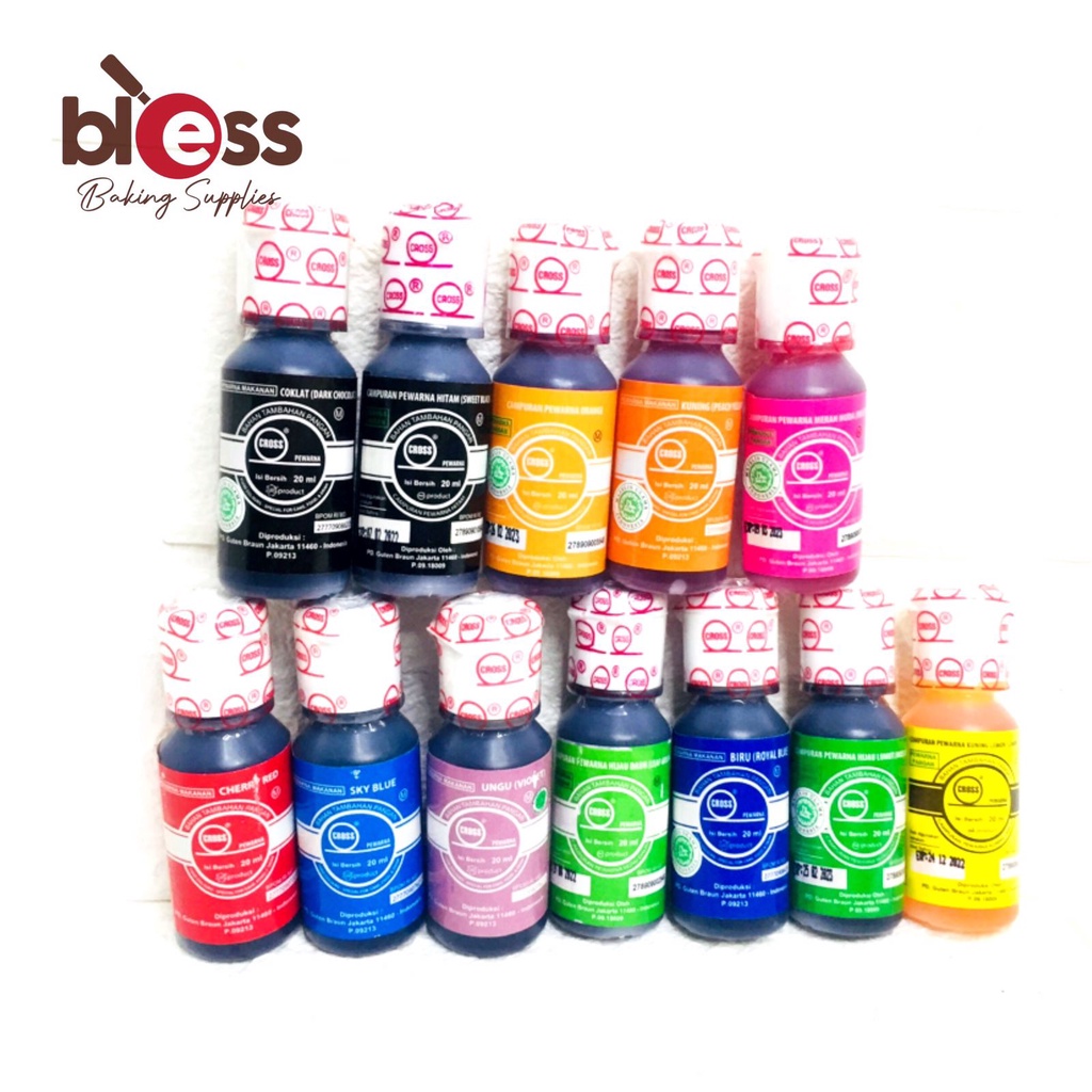 Jual PEWARNA MAKANAN DIVA CROSS 20 ML / LIQUID ICING / FOOD COLOR ...