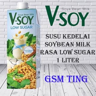 Jual Vsoy Low Sugar Susu UHT Soybean milk 1 liter 1 dus isi 12pcs ...