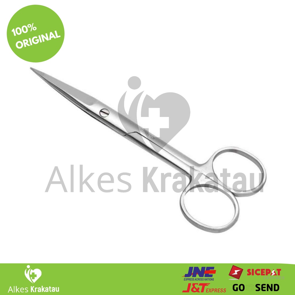 Jual Gunting Operasi Tajam Tajam Lurus 14cm / Operating Scissors ...