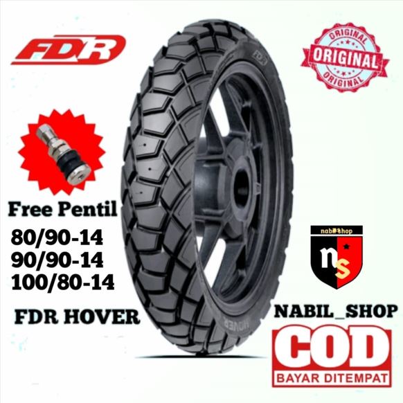 Jual ban motor ring 14 fdr hover ultimte ban semi trail uk 80/90 90/90 ...