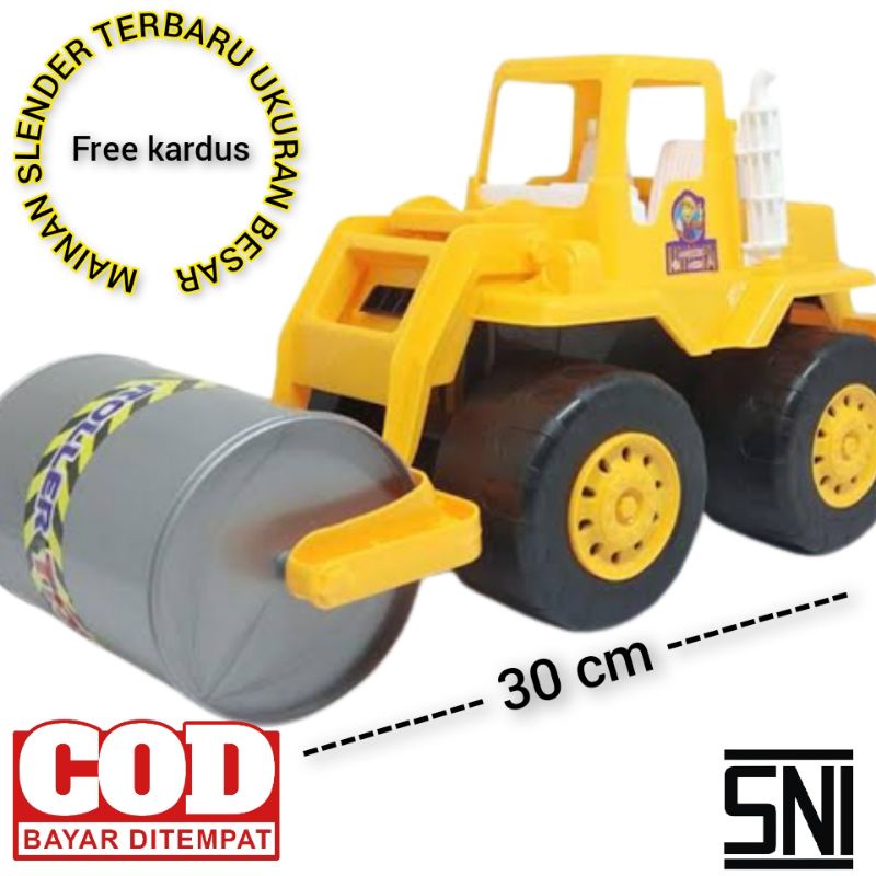 Jual Mobil Truck Silinder Truk Giling Aspal Road Roller Truck Mainan ...