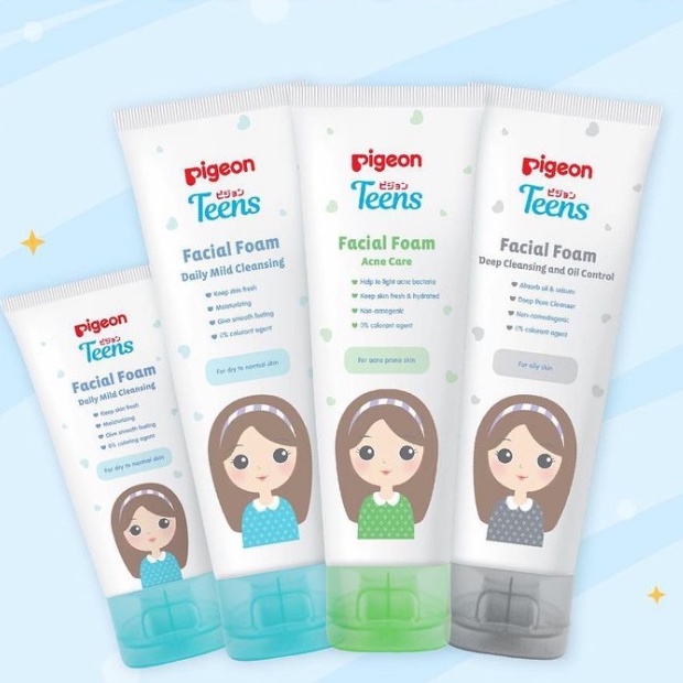 Jual Pigeon Teens Facial Foam | Daily Mild 100ml 40ml | Deep Cleansing ...