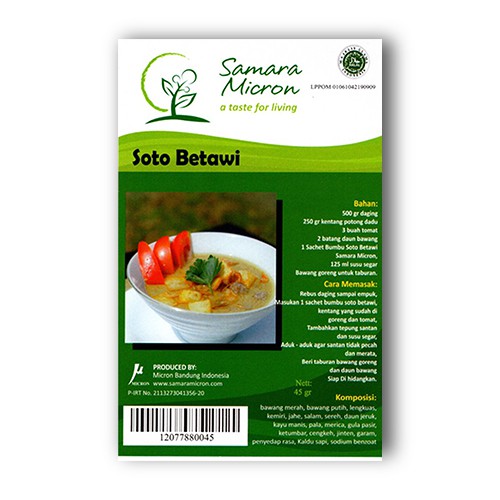 Jual Bumbu Soto Betawi Samara Micron - 45G | Shopee Indonesia