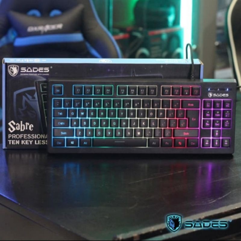 Jual Keyboard Gaming Sades Sabre TKL Membrane Indonesia|Shopee Indonesia