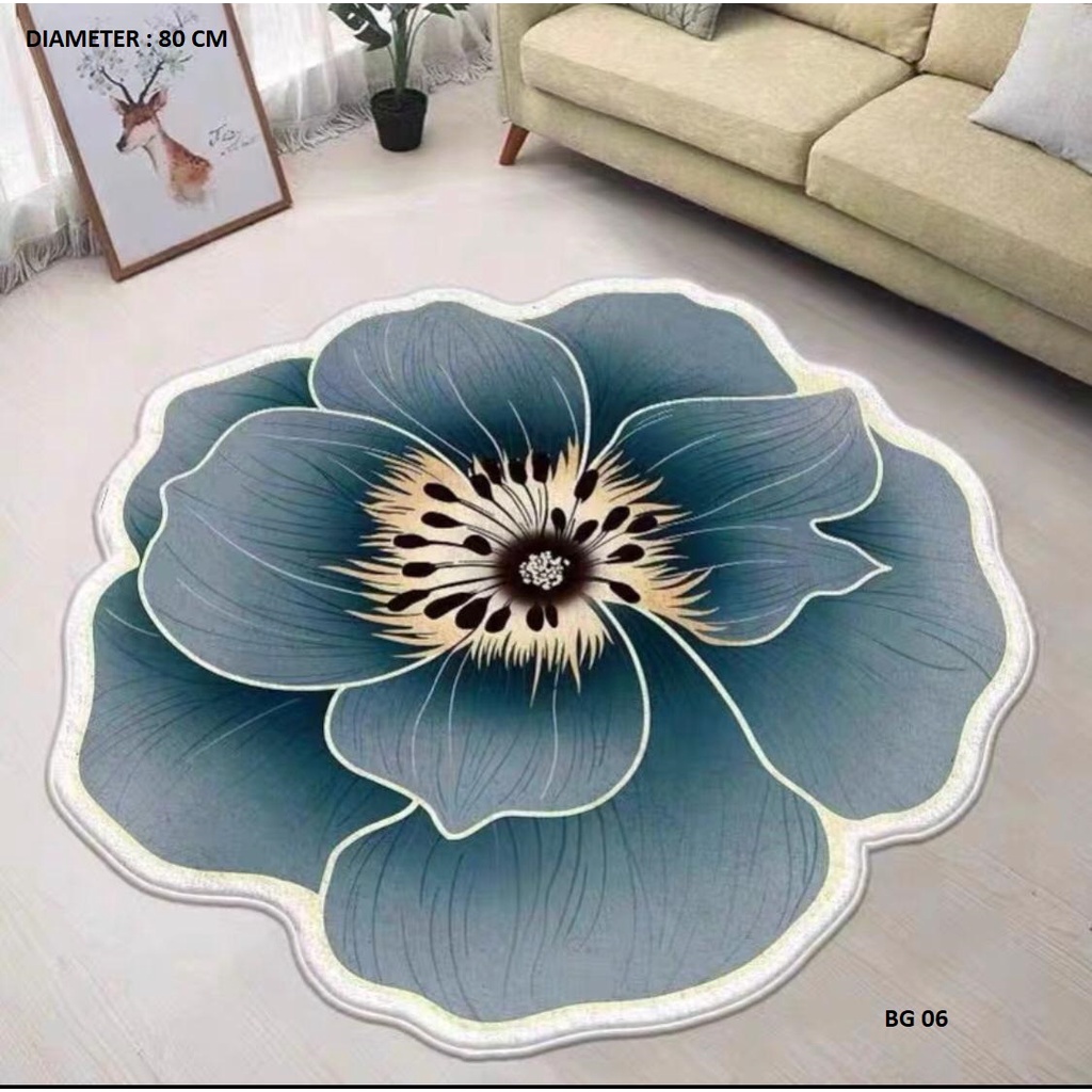 Jual KARPET LANTAI BULU LEMBUT/ KARPET MOTIF BUNGA/ KARPET MODERN ...