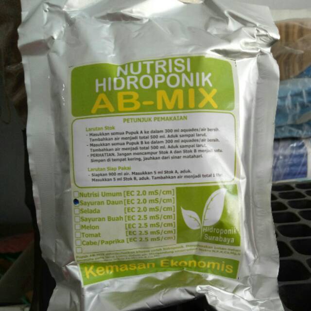 Jual AB mix nutrisi hidroponik sayuran daun | Shopee Indonesia