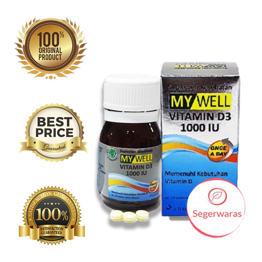 Jual Mywell Vitamin D3 1000 iu- Meningkatkan Imun Daya Tahan Tubuh dan ...