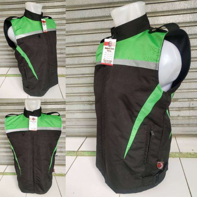 Jual Rompi motor hijau rompi biker polos rompi komunitas taslan ...
