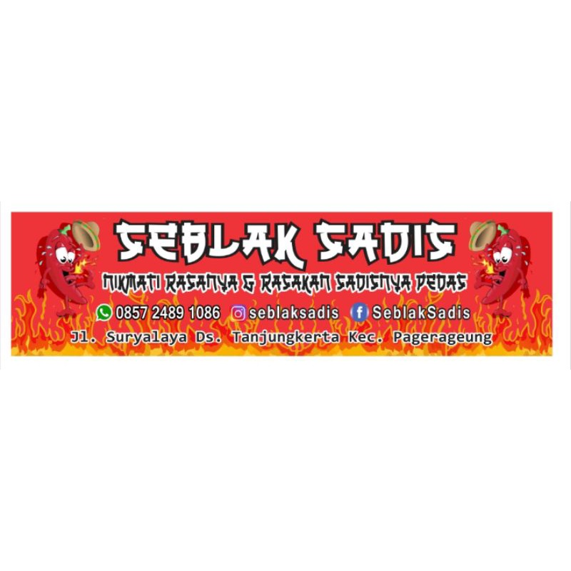Jual SPANDUK SEBLAK \ SPANDUK KEDAI Seblak 250x100 | Shopee Indonesia