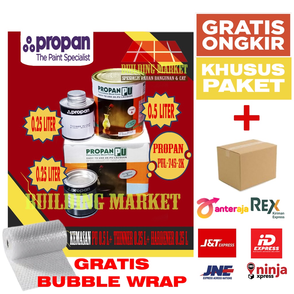 Jual CAT KAYU INTERIOR WOOD FINISH PROPAN PU EASY TO USE 2K-PU CLEAR 1 LITER PKT | Shopee Indonesia