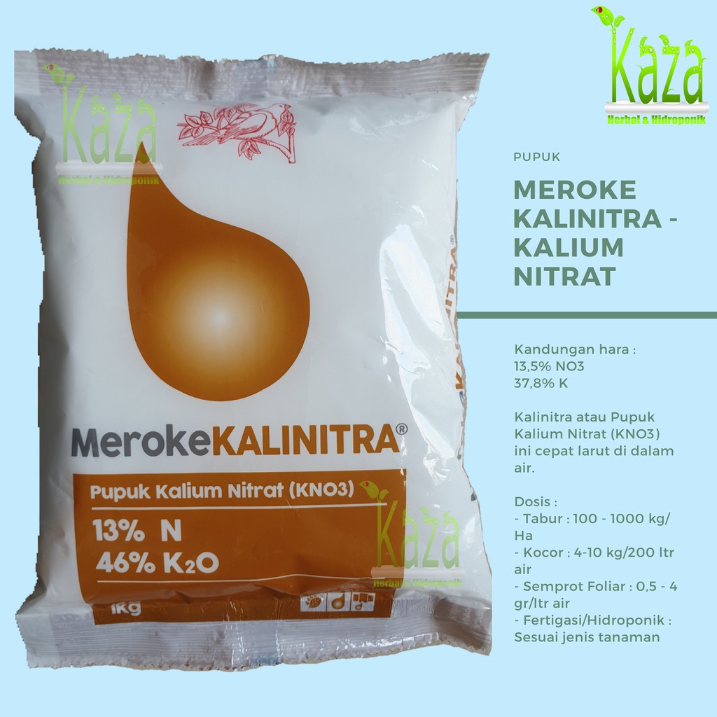 Jual Pupuk Meroke Kalinitra 1 kg Kalium Nitrat KNO3 | Shopee Indonesia