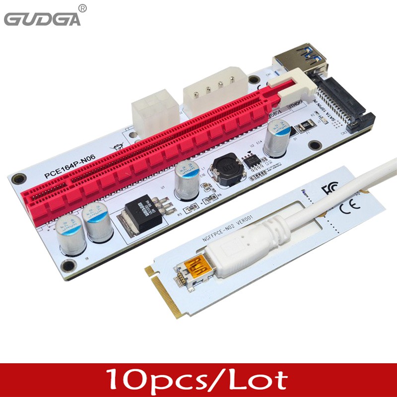 Bebas ongkir 10pcs NGFF M.2 to PCI-E 16X Graphics Card Extender Riser ...