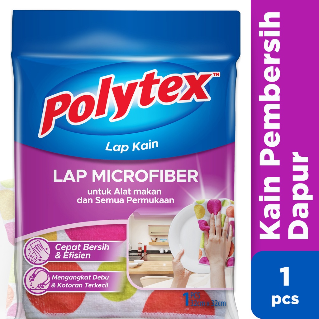 Jual Polytex Lap Kain Lap Microfiber untuk Alat Makan dan Semua ...